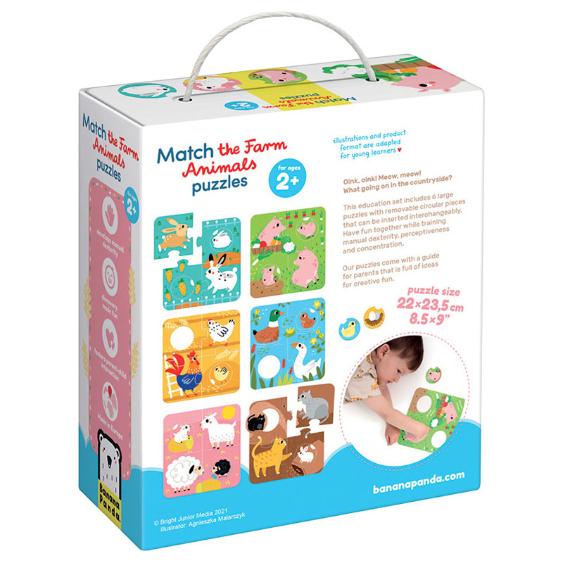 Match the Farm Animals Puzzles - Toy Sense