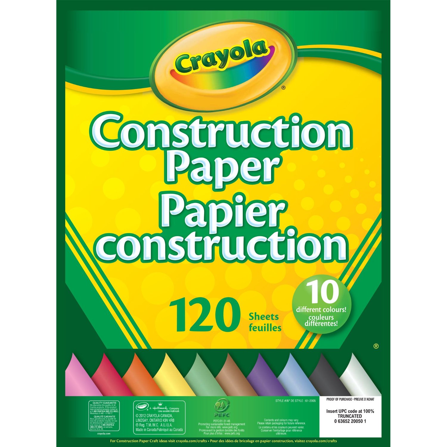Crayola 120 Count Construction Paper - Toy Sense