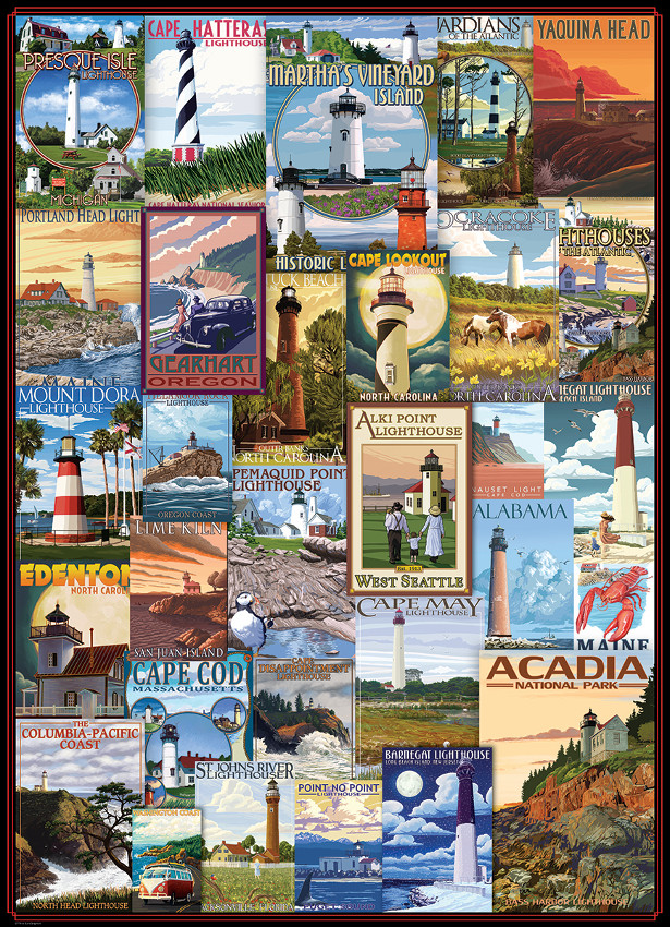 Lighthouses Collection: Vintage Posters - Eurographics. - Toy Sense