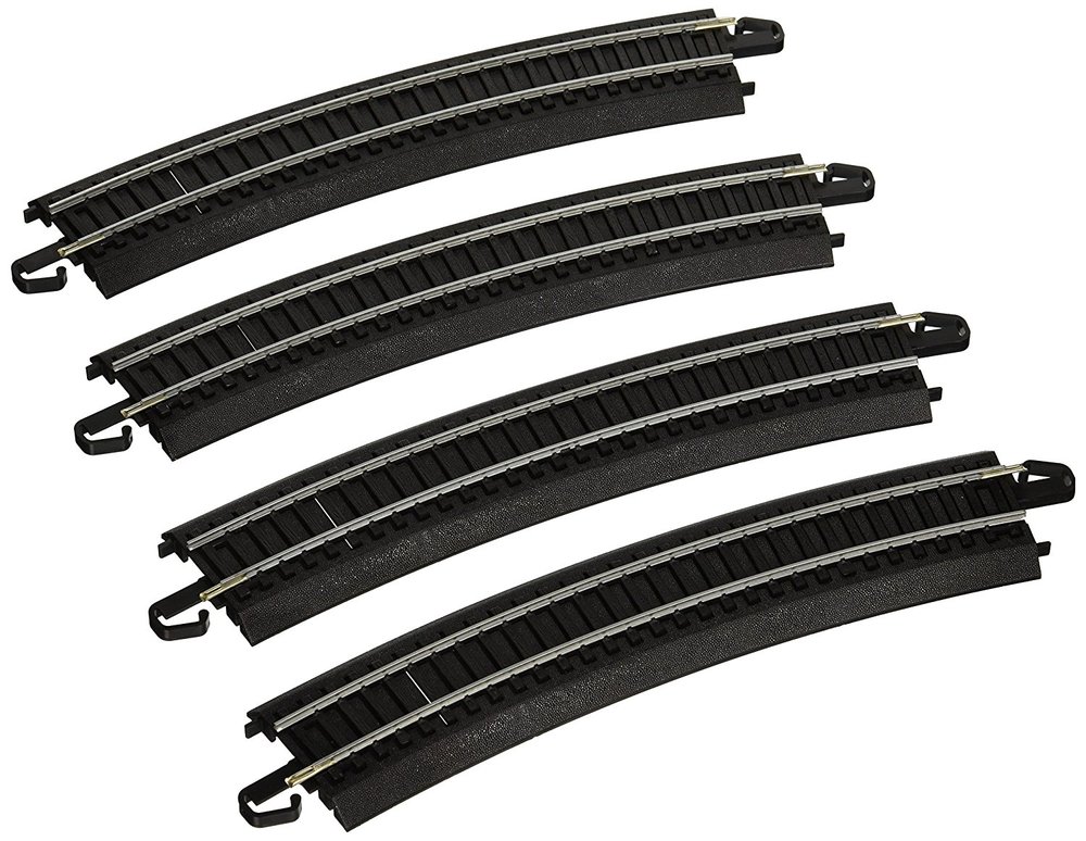 22 inch Radius Curved Track - 4 Pack - HO Scale. - Toy Sense