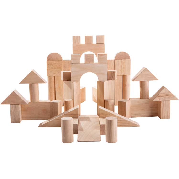 50 Unit Blocks - Plan Toys. - Toy Sense