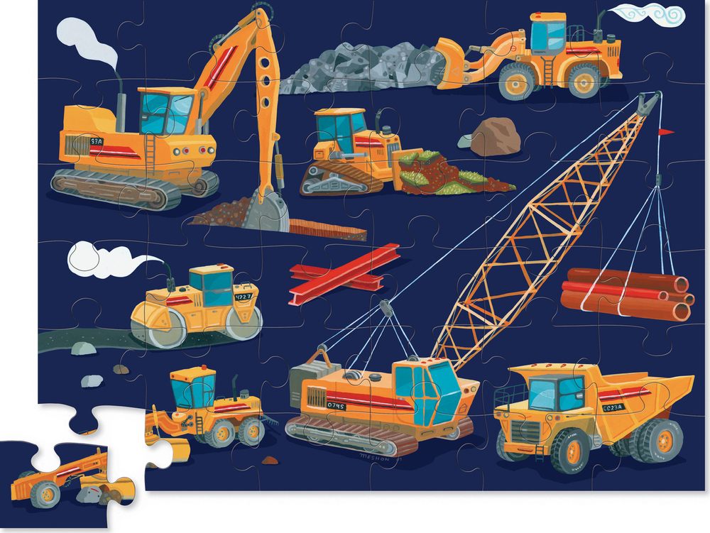 Construction Zone Floor Puzzle - Crocodile Creek - Toy Sense