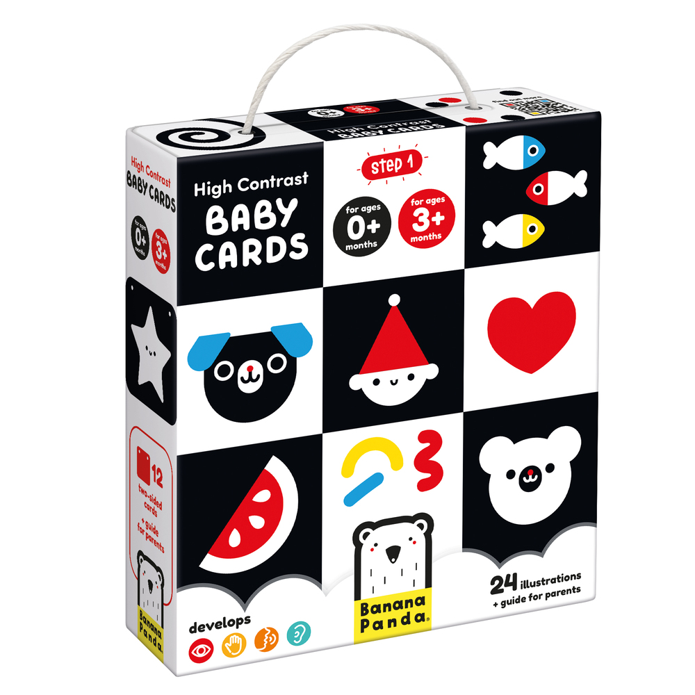 High Contrast Baby Cards - For Ages 0m+ & 3m+. - Toy Sense