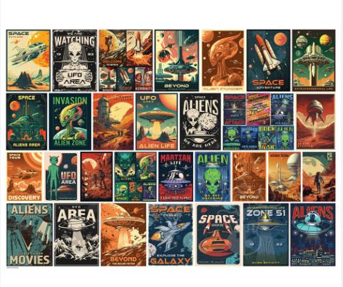 Vintage Alien Posters - Eurographics - Toy Sense