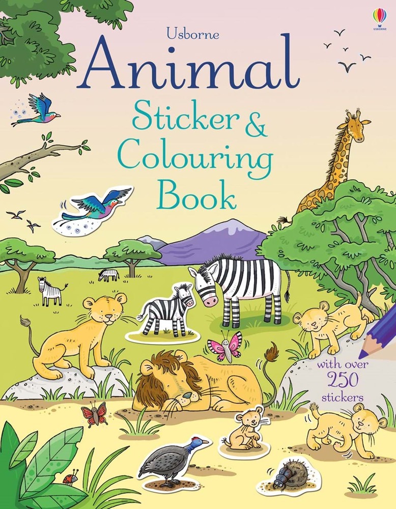 Animal Sticker & Colouring Book. - Toy Sense