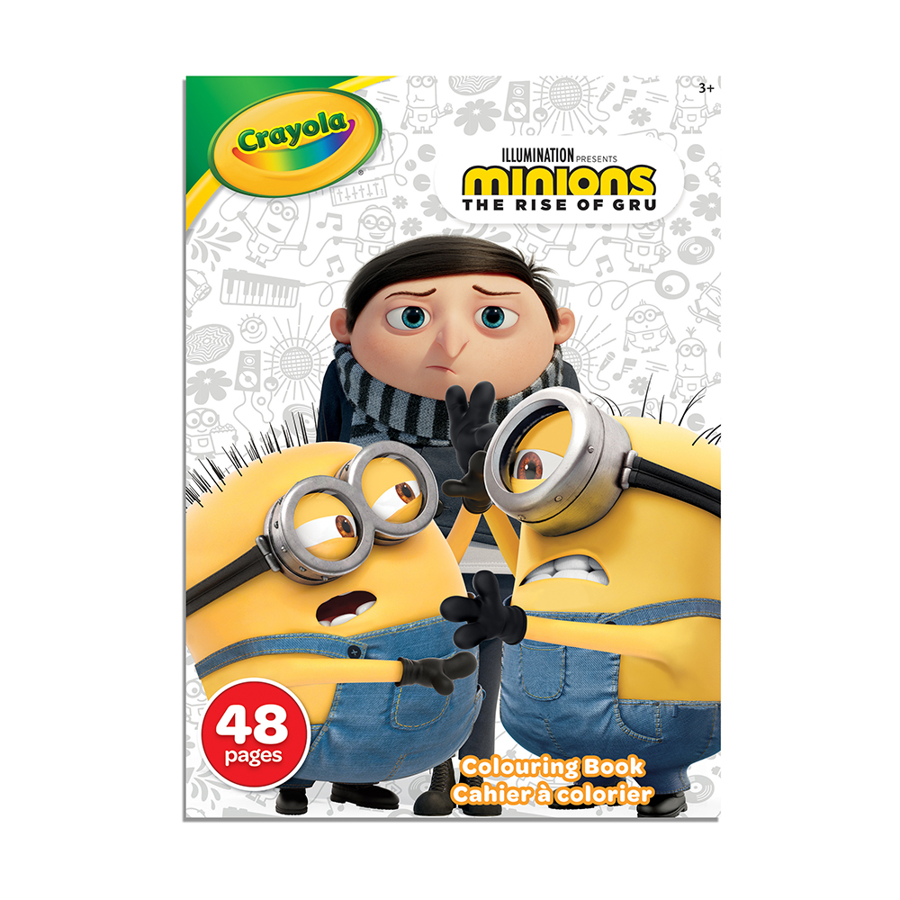 48 Page Colouring Book - Minions the Rise of Gru. - Toy Sense