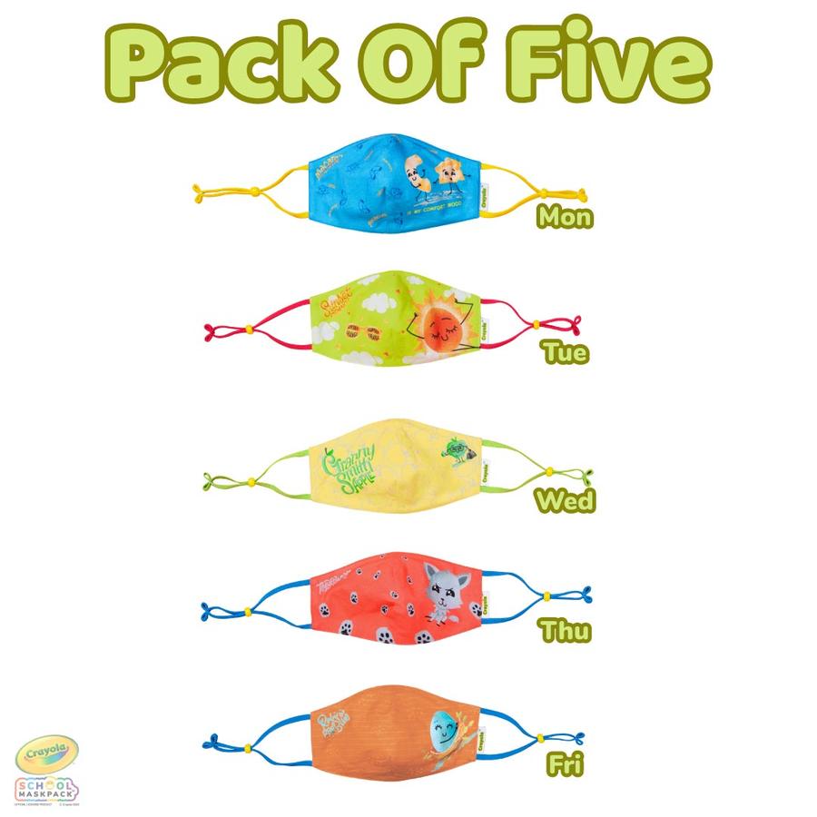 Crayola Kids Reusable Cloth Face Mask Set - Craymoji Colors - Retired ...