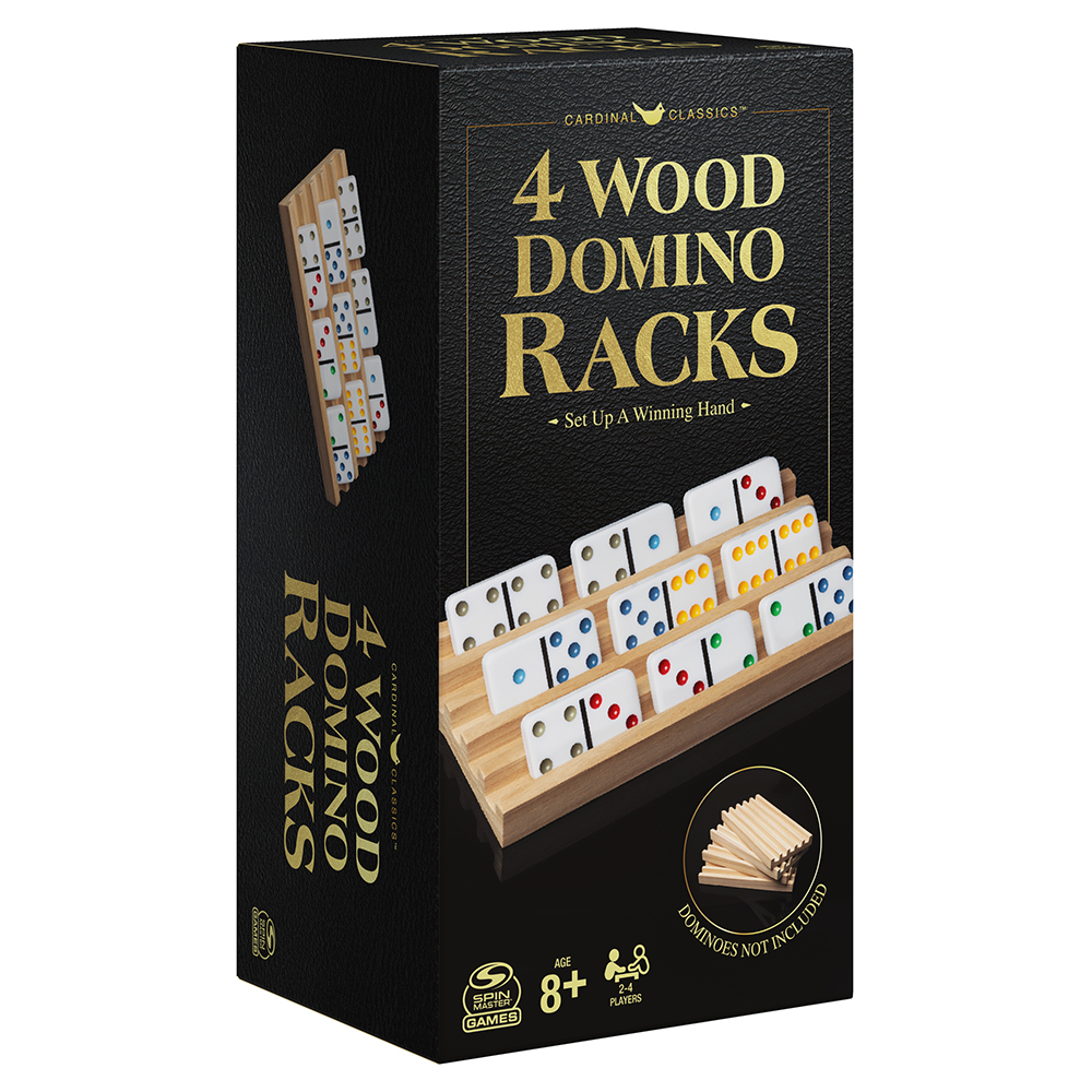 4 Wood Domino Racks. - Toy Sense