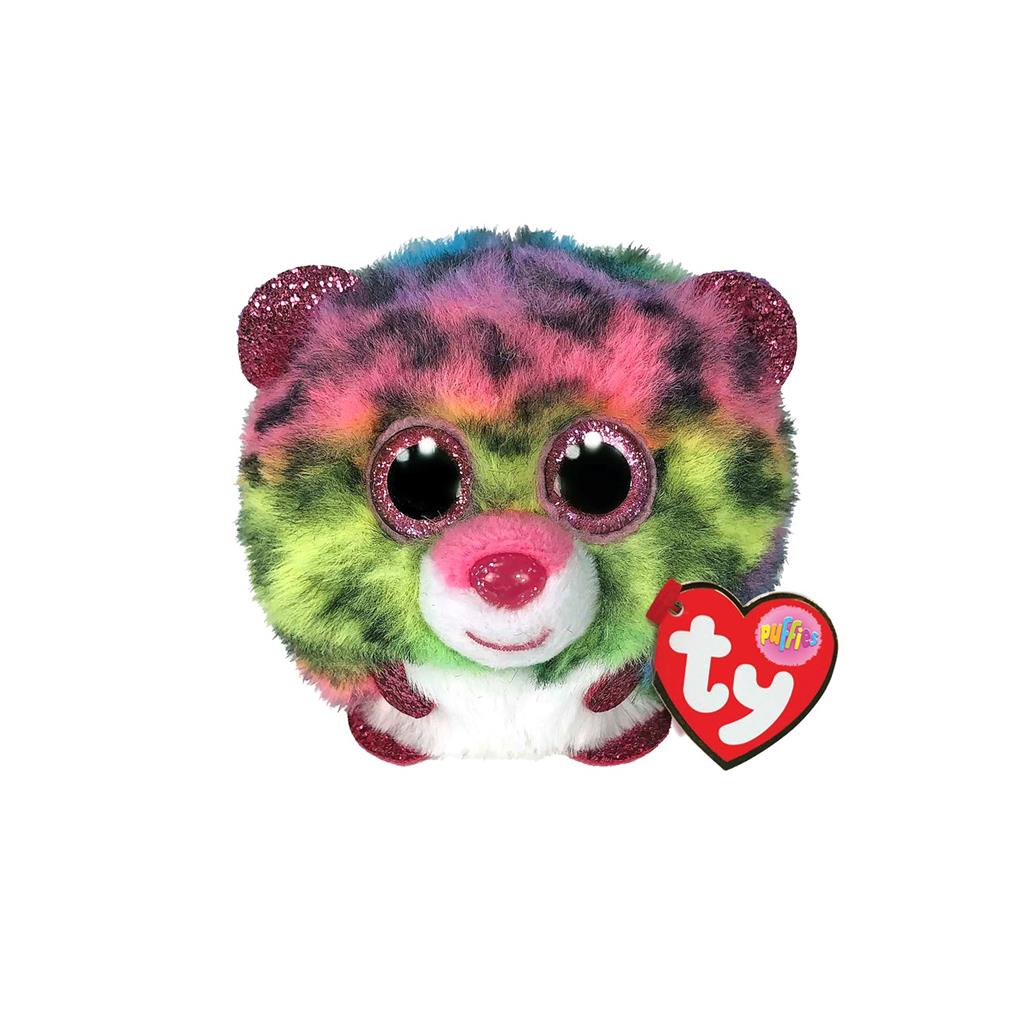 Dotty - Multicolour Leopard TY Puffies. - Toy Sense