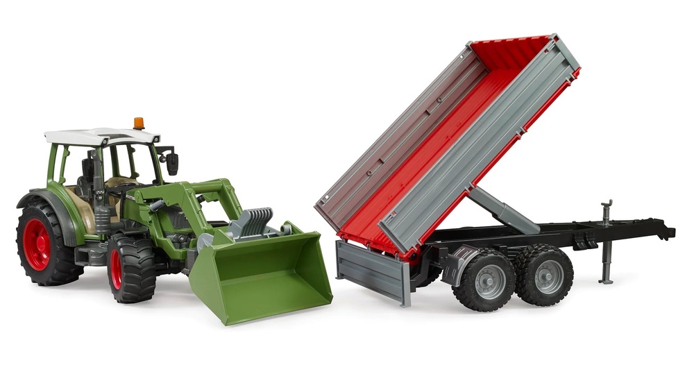Fendt Vario 211 Front Loader and Tipping Trailer. - Toy Sense