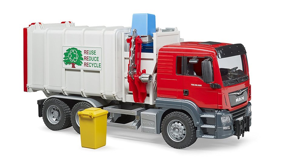 MAN TGS Side Loading Garbage Truck. - Toy Sense