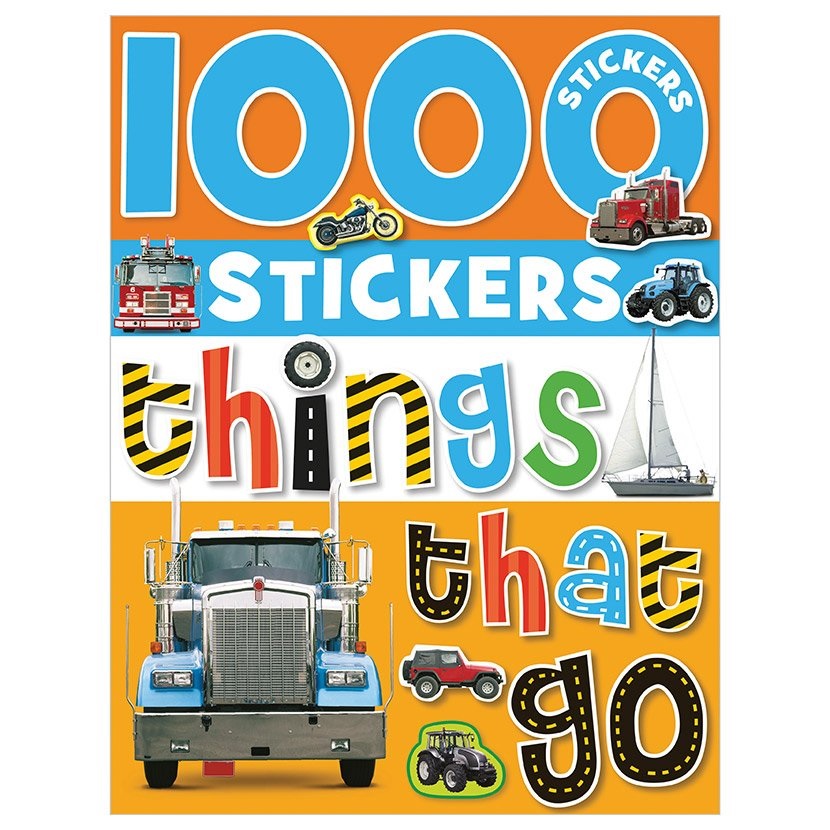 1000 Stickers Things That Go Sticker Book. - Toy Sense