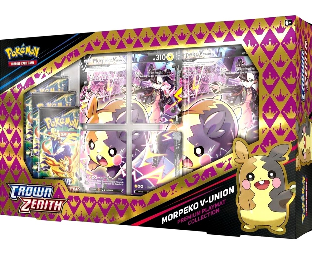 Pokemon Crown Zenith Premium Playmat Collection: Morpeko V-Union - Toy ...