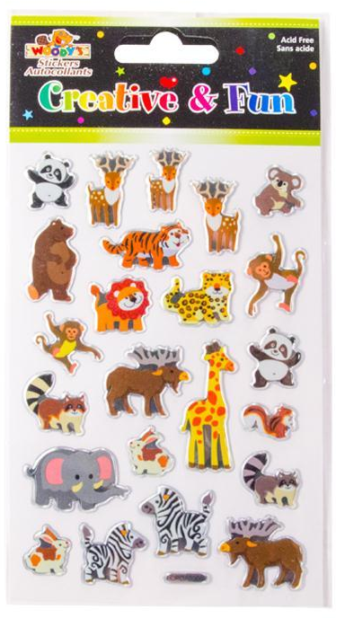 Woody's Stickers - Wild Animals - Toy Sense