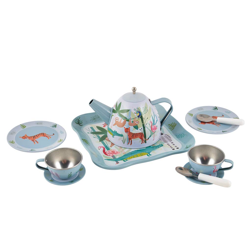 Zoo Animals Tin Tea Set - Toy Sense